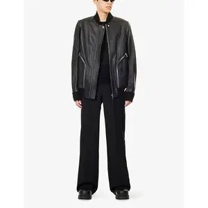 Rick Owens Zip-pocket Leather Bomber Jacket