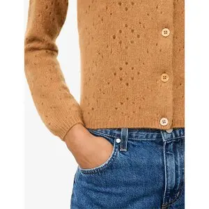 FRAME Cropped Wool And Cashmere-blend Cardigan