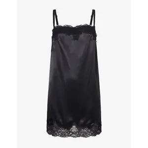 REFORMATION Emma-rose Slip Silk Mini Dress - Black