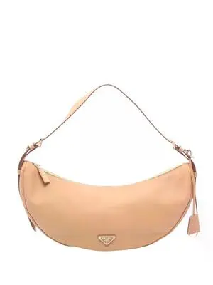 Prada 2013-2026 Large Calfskin Demi Lune Shoulder Bag - Neutrals