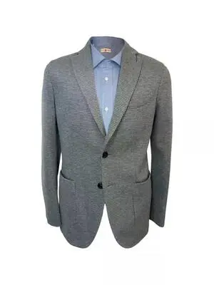 Boglioli Houndstooth Single-breasted Blazer - Grey