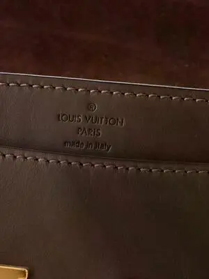 LOUIS VUITTON Chain Louise Leather Gm Clutch Bag