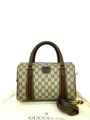 Gucci 20th Century Gg Supreme Web Boston Bag Satchel