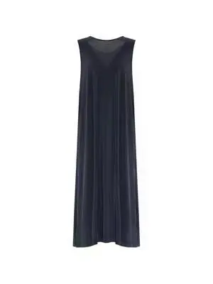 Issey Miyake Drape Pocket-detail Midi Dress - Blue