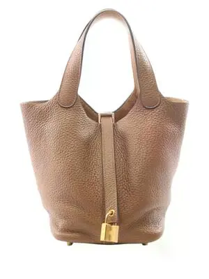 Hermès 2022 Clemence And Swift Picotin Lock 18 Eclat Handbag - Brown