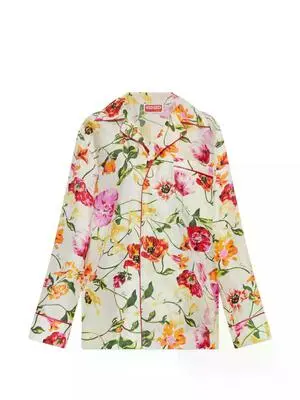 Kenzo Wildflower Silk Shirt - Neutrals