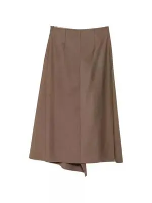 NUDE Asymmetric Wool Skirt