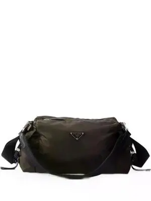 Prada Explore Re-nylon And Leather Hobo Bag - Green
