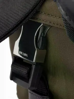 Prada Explore Re-nylon And Leather Hobo Bag - Green