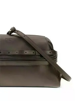 Moschino Buckle-detail Leather Cluth Bag