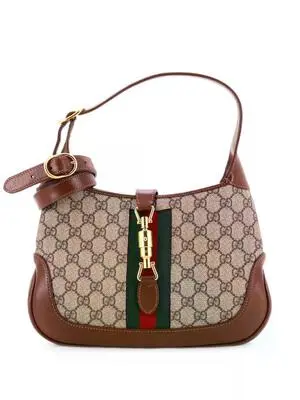 Gucci Jackie 1961 Gg Coated Canvas Small Hobo Bag - Brown