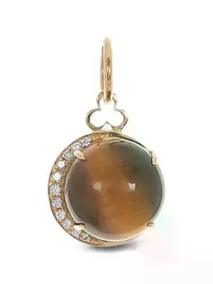 Devon Woodhill Tiger's Eye And Diamond Charm