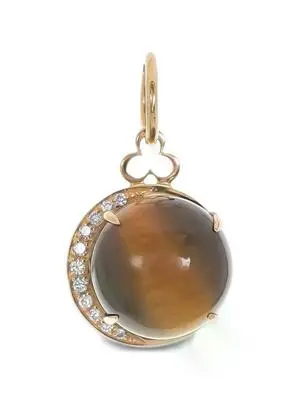 Devon Woodhill Tiger's Eye And Diamond Charm