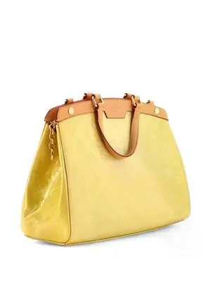LOUIS VUITTON Brea Handbag Monogram Vernis Mm Satchel - Yellow