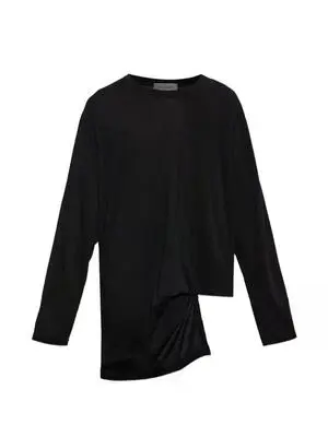Yohji Yamamoto Asymmetric Long-sleeve T-shirt - Black