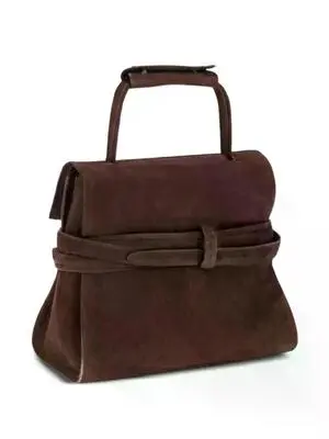 Moschino Buckle-detail Nubuck Shoulder Bag
