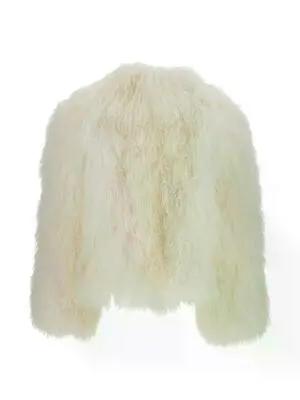 MARTHA LOUIS Long-haired Mongolian Fur Jacket - Neutrals