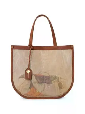 AGUA DE COCO Medium Playa Leather-trim Shoulder Bag