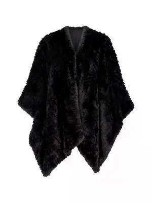 Pinko Faux-fur Open-front Cape - Black