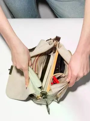 Mz Wallace Medium Crosby Quilted Linen Crossbody Bag