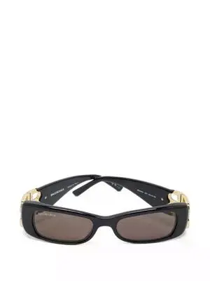 Balenciaga Dynasty Rectangle-frame Sunglasses - Black