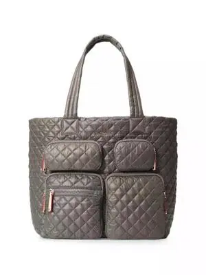 Mz Wallace Large Metro Travel Quilted Tote Bag - Grey