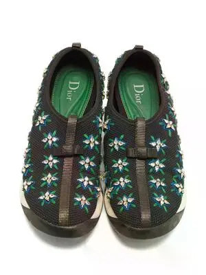 Dior Fusion Crystal-embellished Sneakers - Black