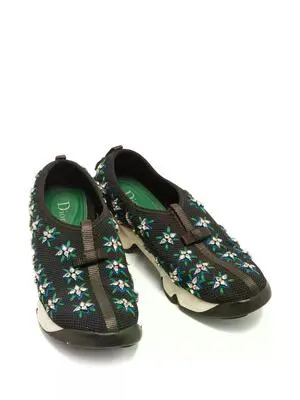 Dior Fusion Crystal-embellished Sneakers - Black