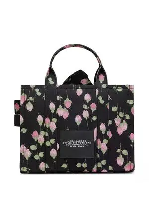 Marc Jacobs Medium Tote Bag In Vintage Floral Canvas With Oversized Bow