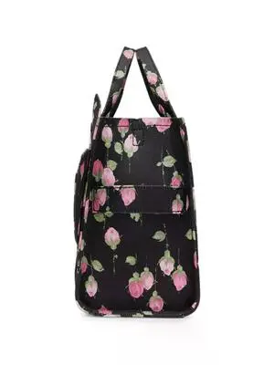 Marc Jacobs Medium Tote Bag In Vintage Floral Canvas With Oversized Bow