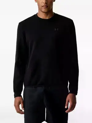 Under Armour Unstoppable Logo-print Long-sleeved Fleece T-shirt - Black