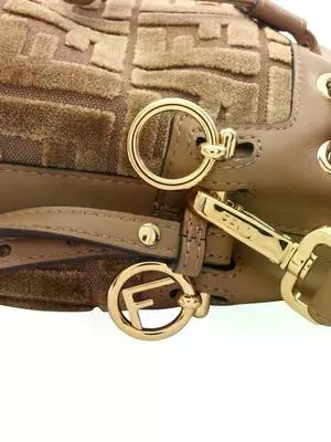 Fendi 2000-2010 Mini Zucca Canvas Mon Tresor Bucket Bag Satchel - Brown