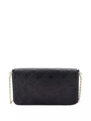 LOUIS VUITTON Felicie Pochette Monogram Empreinte Leather Crossbody Bag - Black