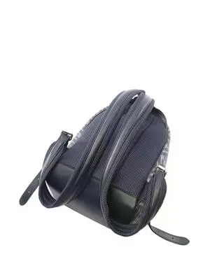 Fendi 2020-2026 Small Zucca Coated Canvas Chiodo Diagonal Backpack - Blue
