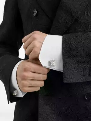 Dolce & Gabbana Rhinestone Cufflinks - Silver