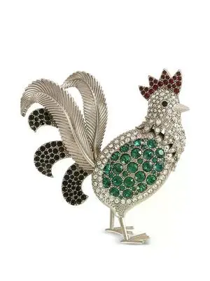 Dolce & Gabbana Rooster Brooch - Silver