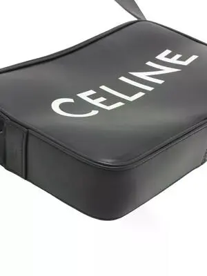 Celine 2000-2026 Smooth Calfskin Logo Messenger Bag Crossbody Bag