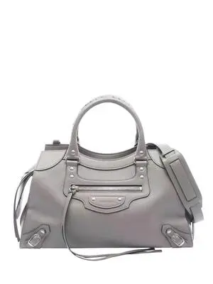 Balenciaga 2018-2026 Medium Motocross Neo Classic City Satchel - Grey