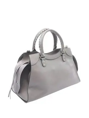 Balenciaga 2018-2026 Medium Motocross Neo Classic City Satchel - Grey