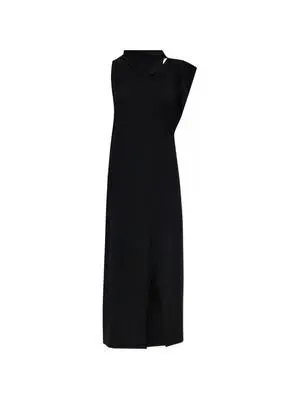 Issey Miyake Cut-out Side-slit Midi Dress