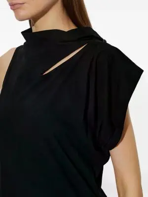 Issey Miyake Cut-out Side-slit Midi Dress