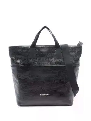 Balenciaga 2018-2026 Lambskin Explorer Tote Satchel - Black