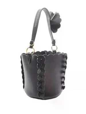 Miu Miu 2010-2026 Leather Flower Bucket Bag Satchel