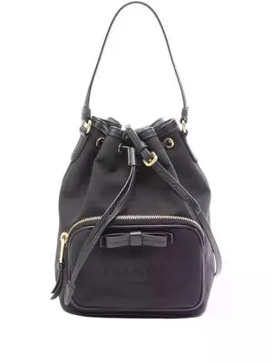 Prada 2010-2026 Canapa Logo Duet Bucket Bag