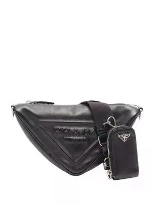 Prada 2013-2026 Grace Lux Triangle Crossbody Bag - Black