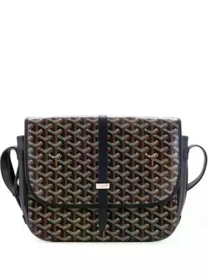 Goyard Belvedere Ii Messenger Bag Coated Canvas Mm Crossbody Bag - Black