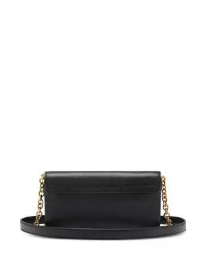 Marc Jacobs Scene Logo-plaque Wallet On Chain - Black