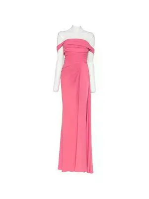 Zuhair Murad Off-shoulder Draped Gown - Pink