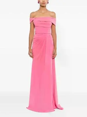 Zuhair Murad Off-shoulder Draped Gown