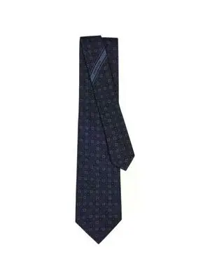 FERRAGAMO Micro Pattern Silk Tie